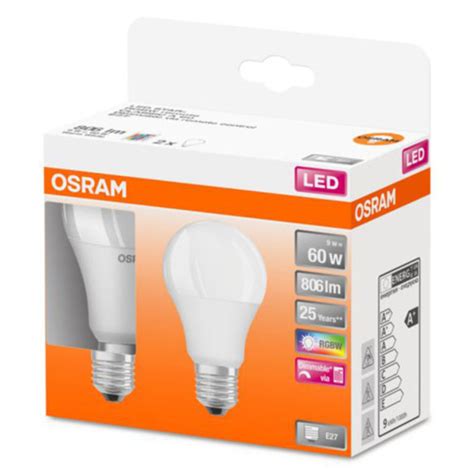 Osram Led Bulb E27 9 7w Star Remotecontrol 2er Lights Ie