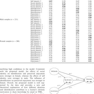 Factor Structure Matrix Of Loadings And Cross Loadings Download Table