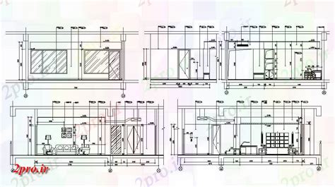 دانلود نقشه نما و برش ساختمان ، برج ، اپارتمان کد33286