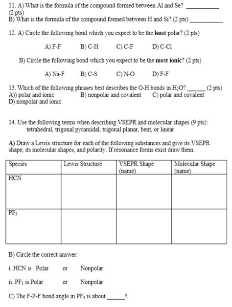 Solved 11 A What Is The Formula Of The Compound Formed