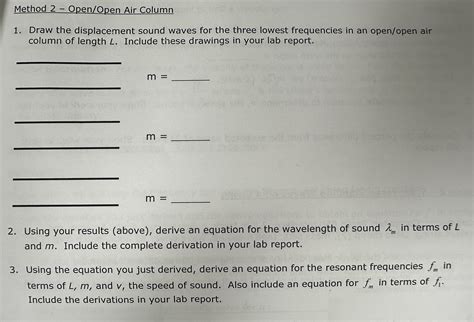 Solved 1 Draw The Displacement Sound Waves For The Three