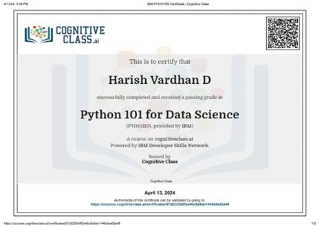harish vardhan d on linkedin python datascience ibm cognitiveclass