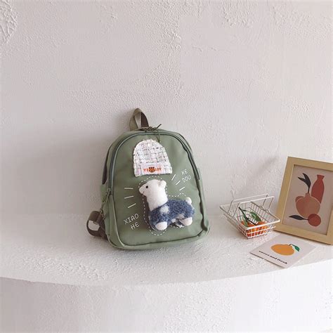 어린이 가방 새로운 만화 귀여운 알파카 나일론 작은 배낭 서양식 소년과 소녀 유치원 패션 학교 가방 아동용 가방