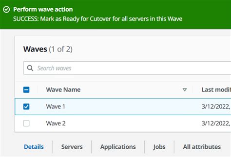 list of automated migration activities using factory web console