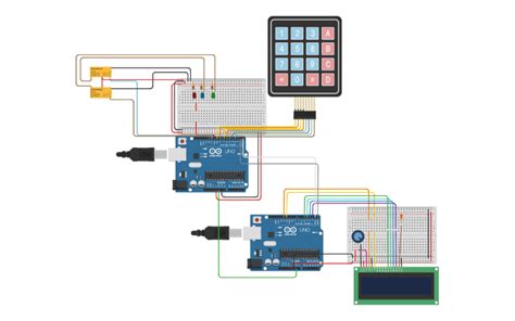 Circuit Design Teclado 4x4 Tinkercad