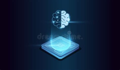 Computer Microchip For Abstract Digital Vector Illustration The