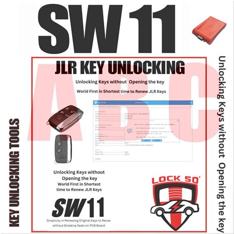 Lock50 JLR OBD Link Tool HW04 C Lock50 HW04 C JLR Key Tool SW01 Read JLR Key PCF7953 Part