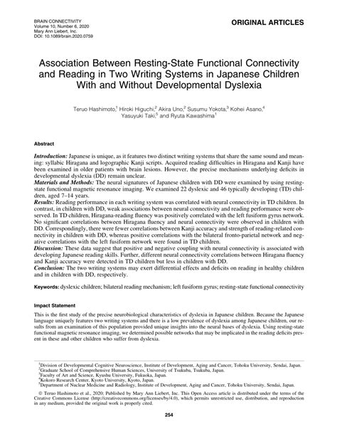 Pdf Association Between Resting State Functional Connectivity And Reading In Two Writing