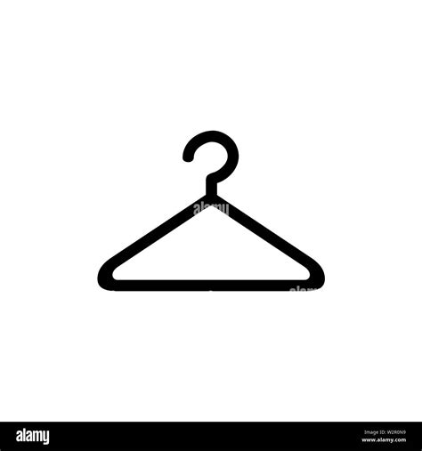 Hanger Icon In Flat Style Vector For App Ui Websites Black Icon Vector Illustration Stock