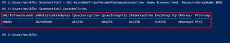 Upgrading The Ipsecike Policy To The Azure Site To Site Vpn Connection
