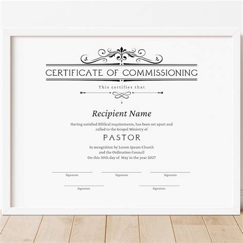 Commissioning Certificate Etsy