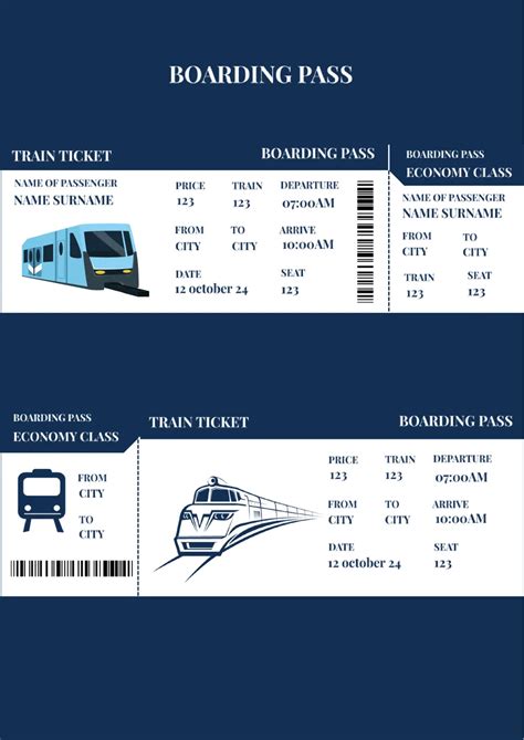 Free Train Ticket Template For Google Docs