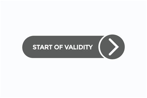 Start Of Validity Button Vectorssign Label Speech Bubble Start Of