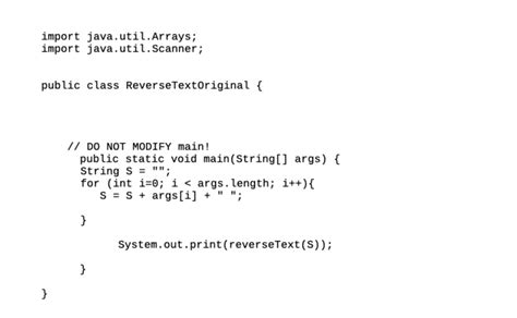 Solved Download The File ReverseTextOriginal Java From Chegg Com