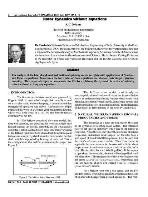 rotor dynamics without equations nelson pdf eigenvalues and eigenvectors geometry