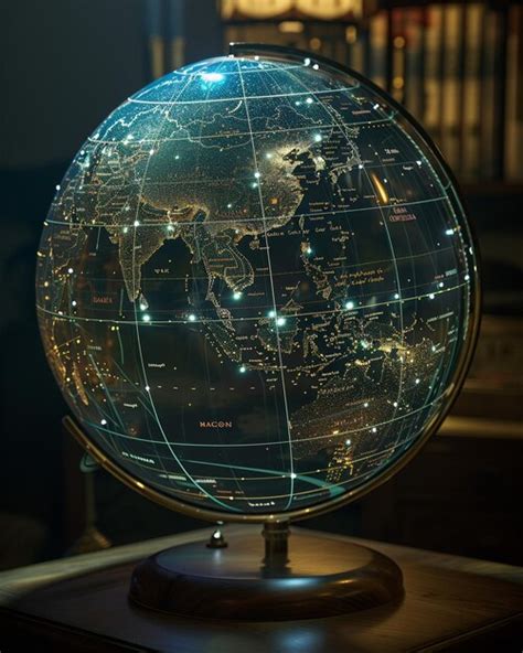 Hand Holding Glowing Earth Globe Picture Premium Ai Generated Image