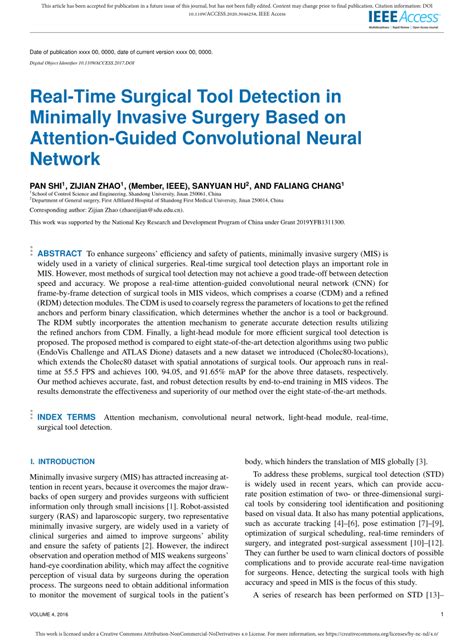 Pdf Real Time Surgical Tool Detection In Minimally Invasive Surgery Based On Attention Guided