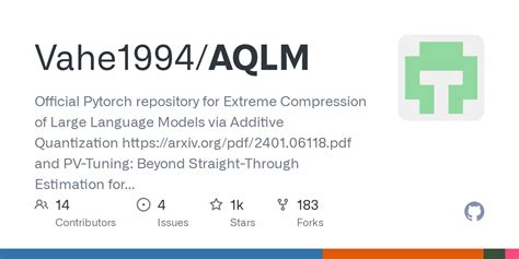 github vahe1994 aqlm official pytorch repository for extreme