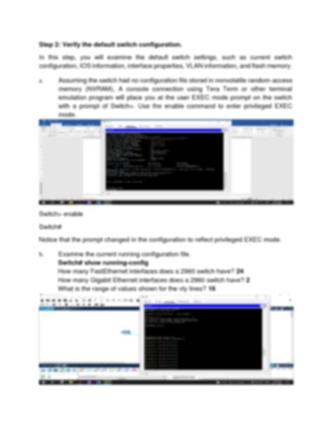 Lab Basic Switch Configuration At Laura Stanley Blog