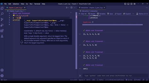 Chapter 23 Sets And Frozenset In Python Youtube