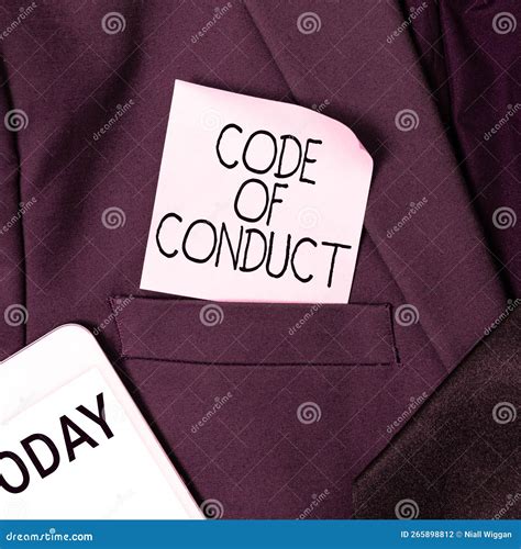 Text Showing Inspiration Code Of Conduct Business Approach Ethics