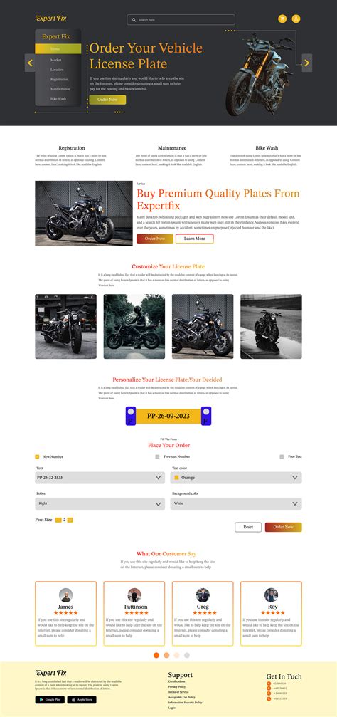 Bike Website Landing Page Ui Design On Behance