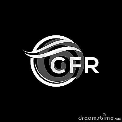CFR Letter Logo Design On Black Background CFR Creative Circle Letter Logo Concept CFR Letter