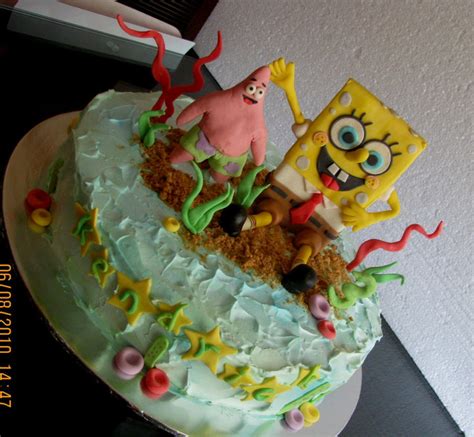 Lovely Cake Decoration Spongebob And Patrick Cake