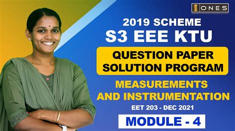 S3 Ktu 2019 Scheme Qp Solution Ee Measurements And Instrumentation Eet203 Module4 Dec