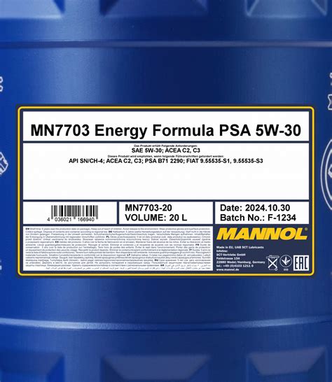MANNOL Energy Formula PSA 5W-30