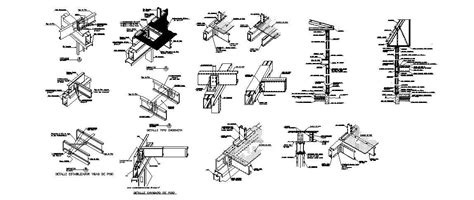 Cut Constructive Section And Metallic Cad Structure Details Dwg File