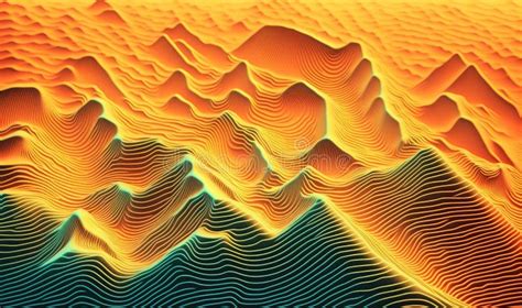 Ethereal Topographic Map Background For Web And Print Designs Stock