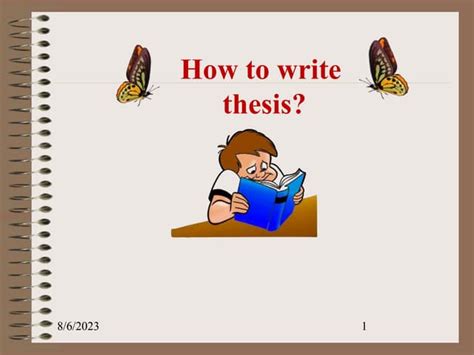 How To Write Thesispptx