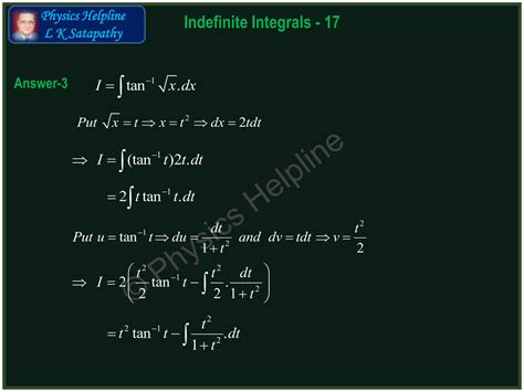 Indefinite Integral 17 Ppt