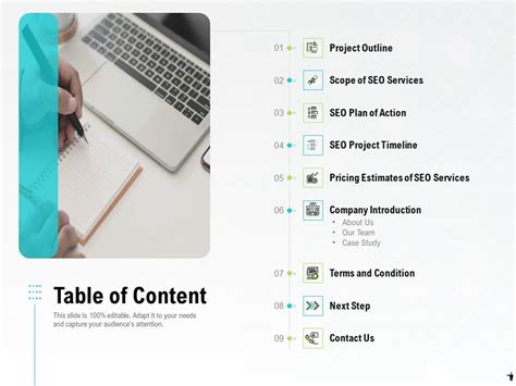 Traffic Enhancement On Webpage Table Of Content Ppt Powerpoint
