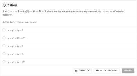 solved question if x t t 4 and y t t2 4t−5 eliminate