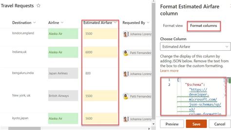 Sharepoint List Form Formatting Json Examples