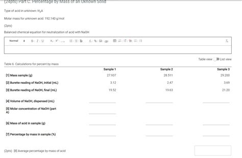 Part A Standardization Of A Sodium Hydroxide Chegg