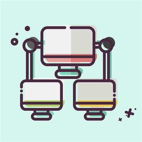 Icon Connection Computer Related To Communication Symbol Mbe Style Simple Design Editable