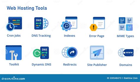 Web Server Tools Icon Set Collection For Cron Jobs Mime Type Dynamic Dns Site Publisher Index