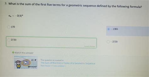 sum of a geometric sequence i thought for sure the answer would be