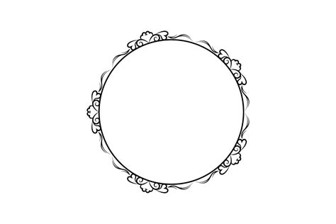 Floral Circle Outline Vector Art Design Graphic By Coxvect Creative Fabrica