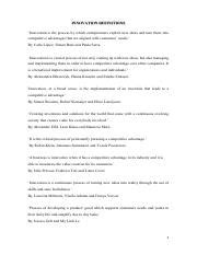 INNOVATION DEFINITIONS Change Innovation Management Pdf INNOVATION