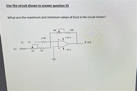 Solved Use The Circuit Shown To Answer Question What Are Chegg Com