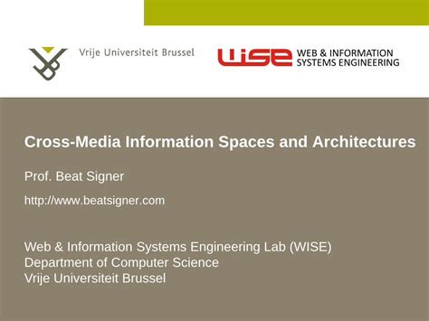 Pdf Cross Media Information Spaces And Architectures Cisa Dokumen Tips
