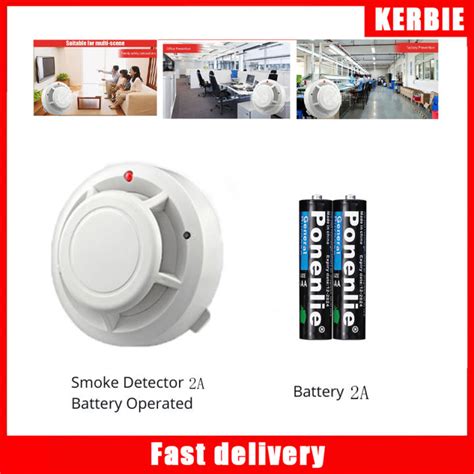 Photoelectric Sensitive Sensor Smoke Detector Fire Alarm For Family Guard Battery Included