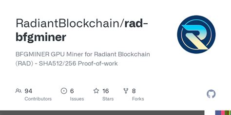 Github Radiantblockchain Rad Bfgminer Bfgminer Gpu Miner For Radiant Blockchain Rad