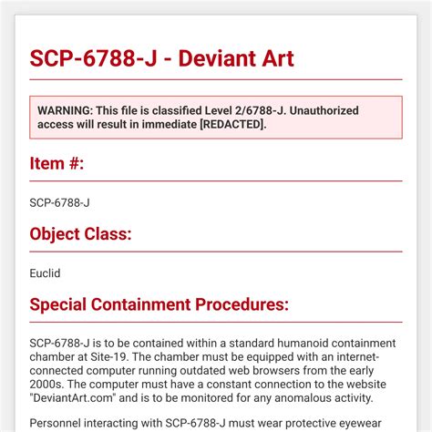 Scp 6788 J Deviant Art