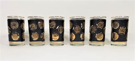 Libbey 22k Gold Glassware Barware Mid Century 1960s For Sale At 1stdibs