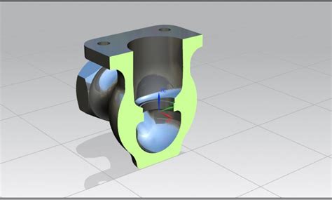 Hardware Valve 3d Section Block Cad Drawing Details  File